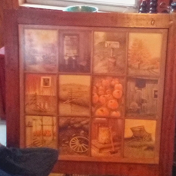 Wall Decor | Vintage Highly Sought After Photo In Wooden Divided Frame ...
